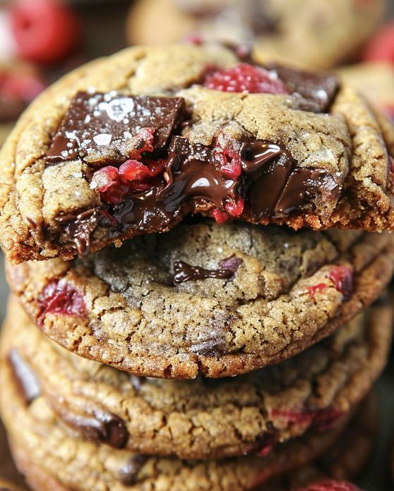 Indulgent Raspberry Chocolate Chunk Cookies – Recipes on a Budget