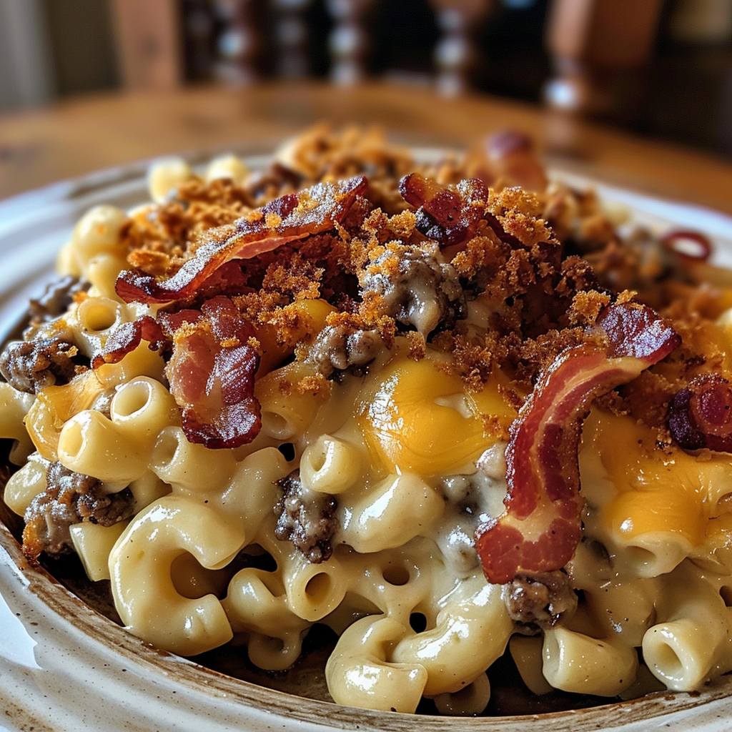 👉BaconCheeseburger MacCheese – Recipes on a Budget