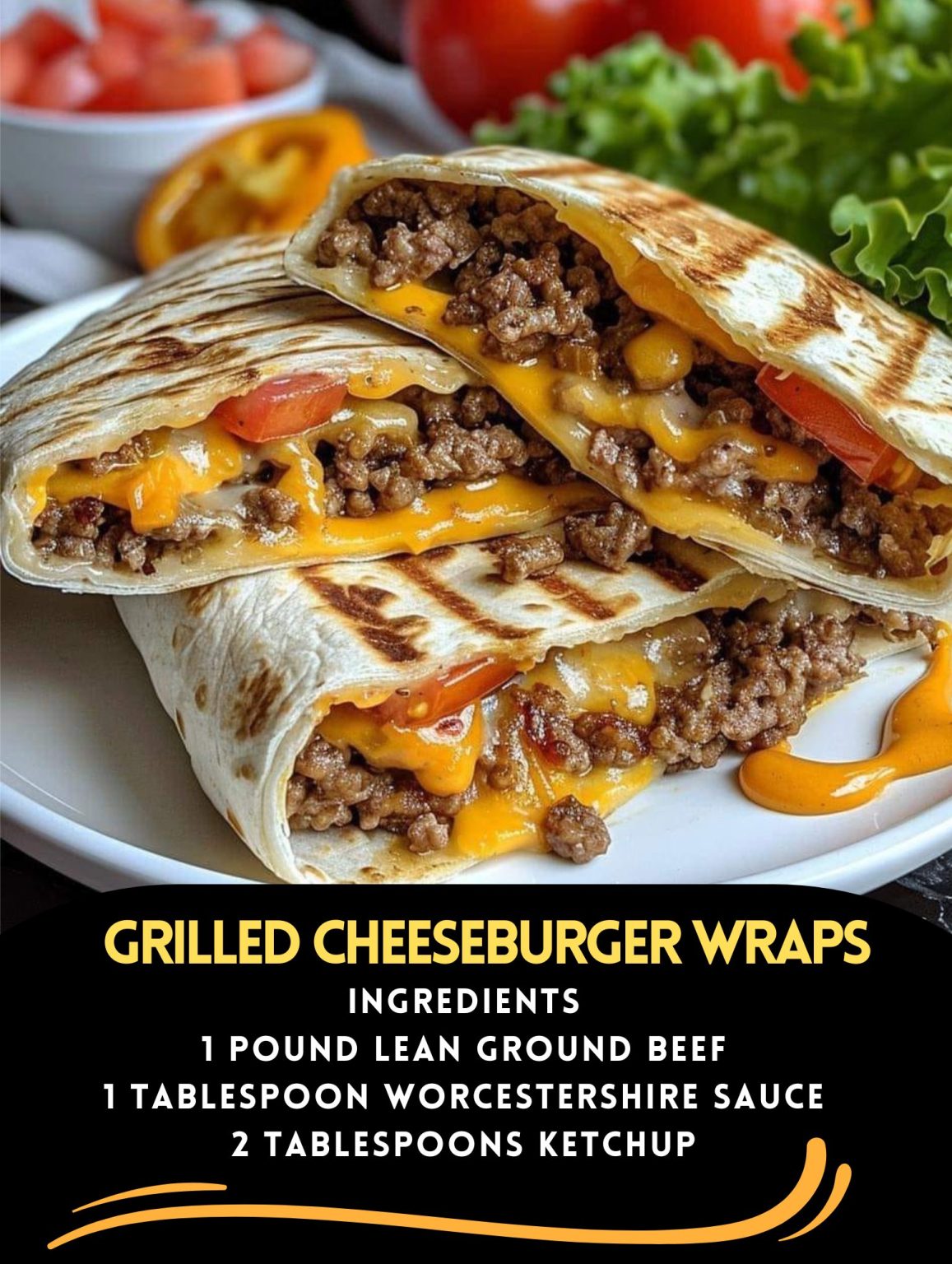 👉Grilled CheeseburgerWraps – Recipes on a Budget