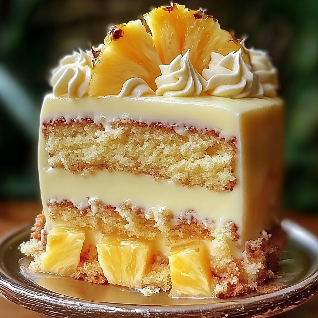 👉HawaiianPineapple Delight Cake – Recipes on a Budget