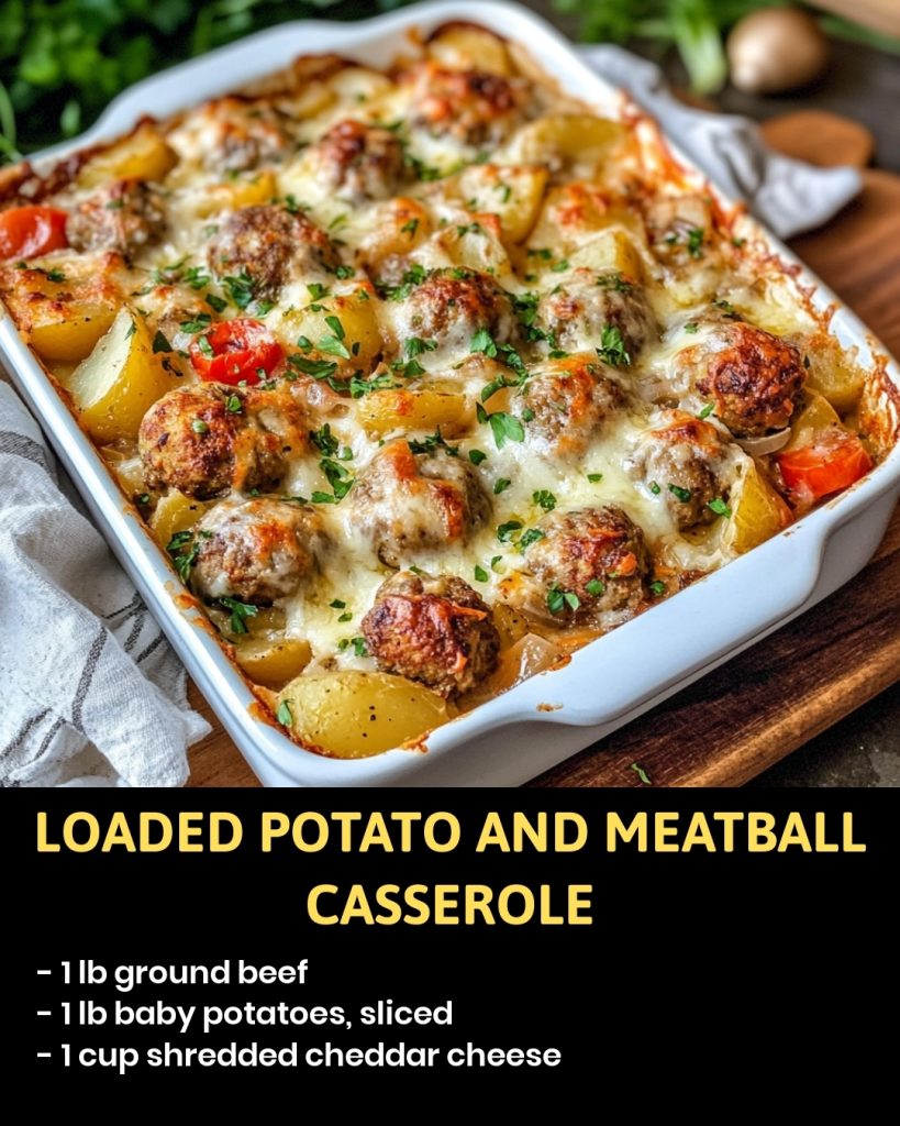 👉PotatoMeatball Casserole – Recipes on a Budget