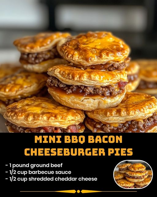 👉Mini BBQ Bacon Cheeseburger Pies – Recipes on a Budget