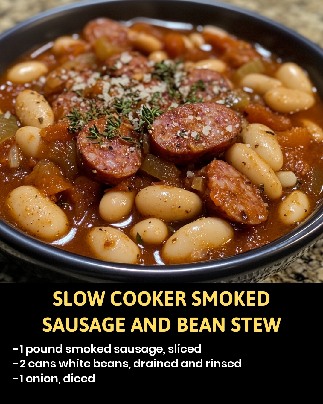 👉Slow Cooker Smoked Sausage and Bean Stew – Recipes on a Budget