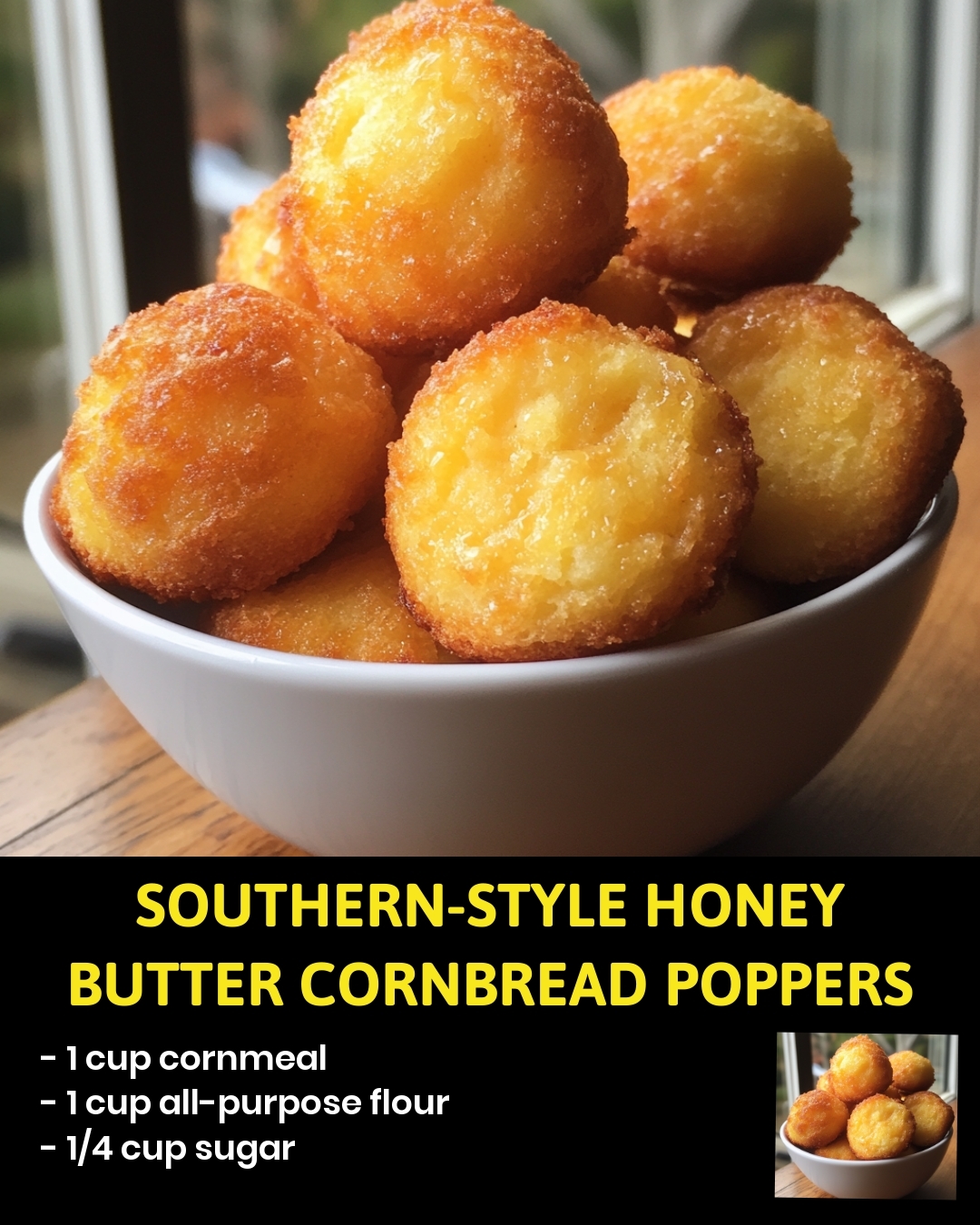 👉Southern-Style Honey Butter Cornbread Poppers – Recipes on a Budget