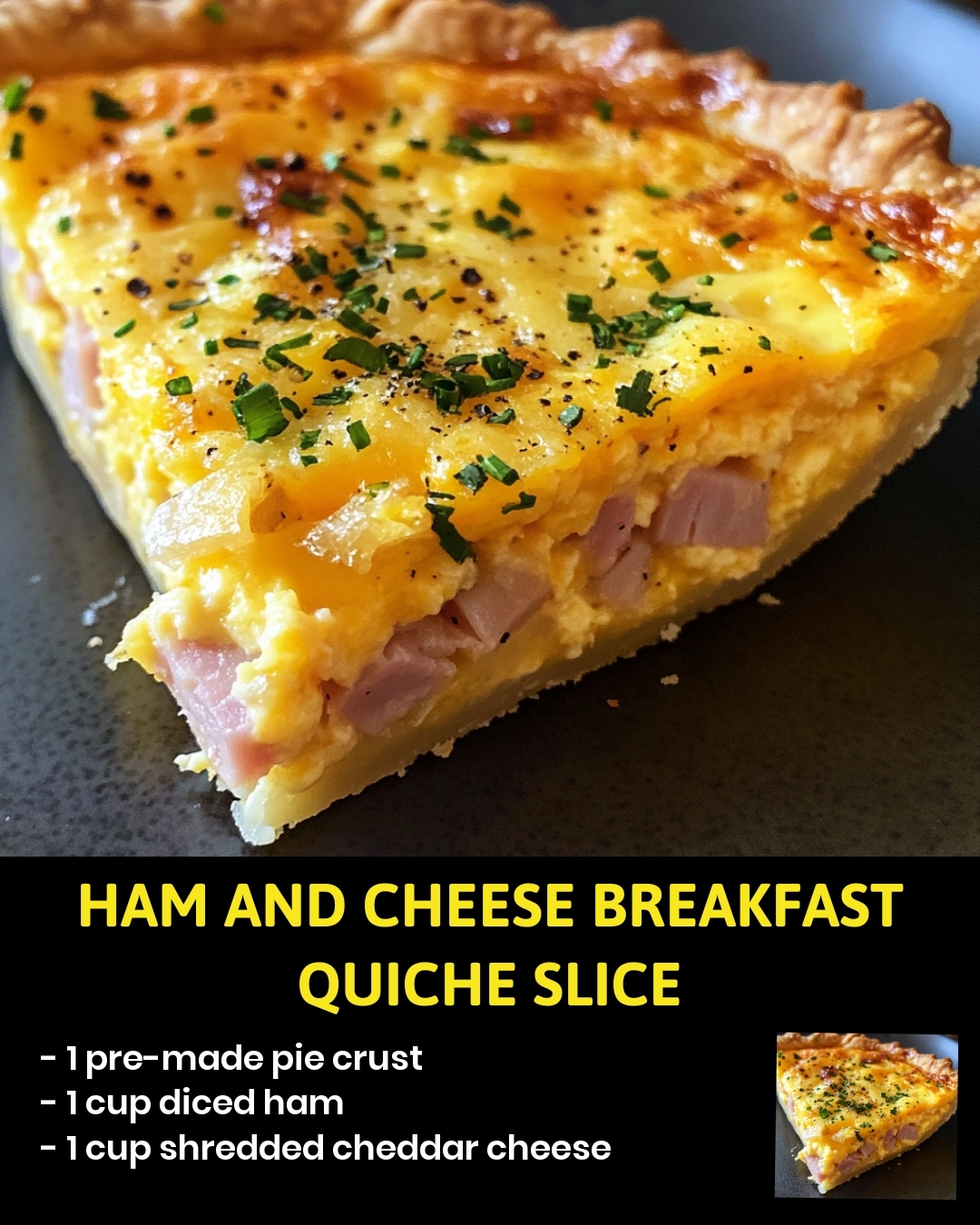 👉 HamCheese Breakfast Quiche Slice – Recipes on a Budget