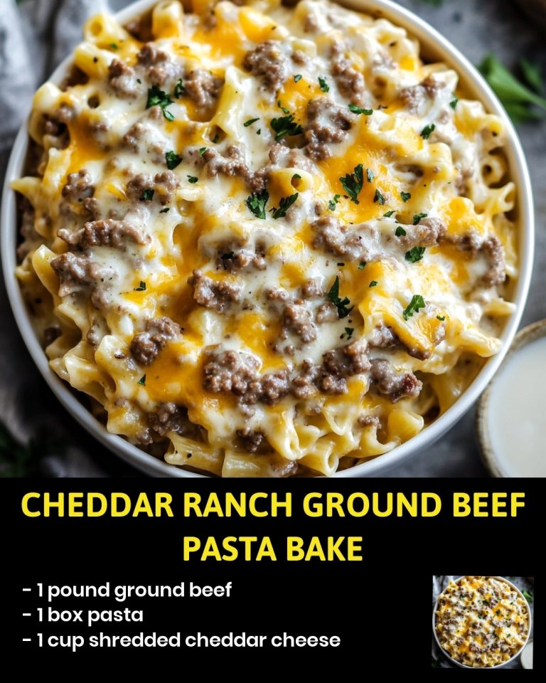 👉Cheddar Ranch Ground BeefPastaBake – Recipes on a Budget