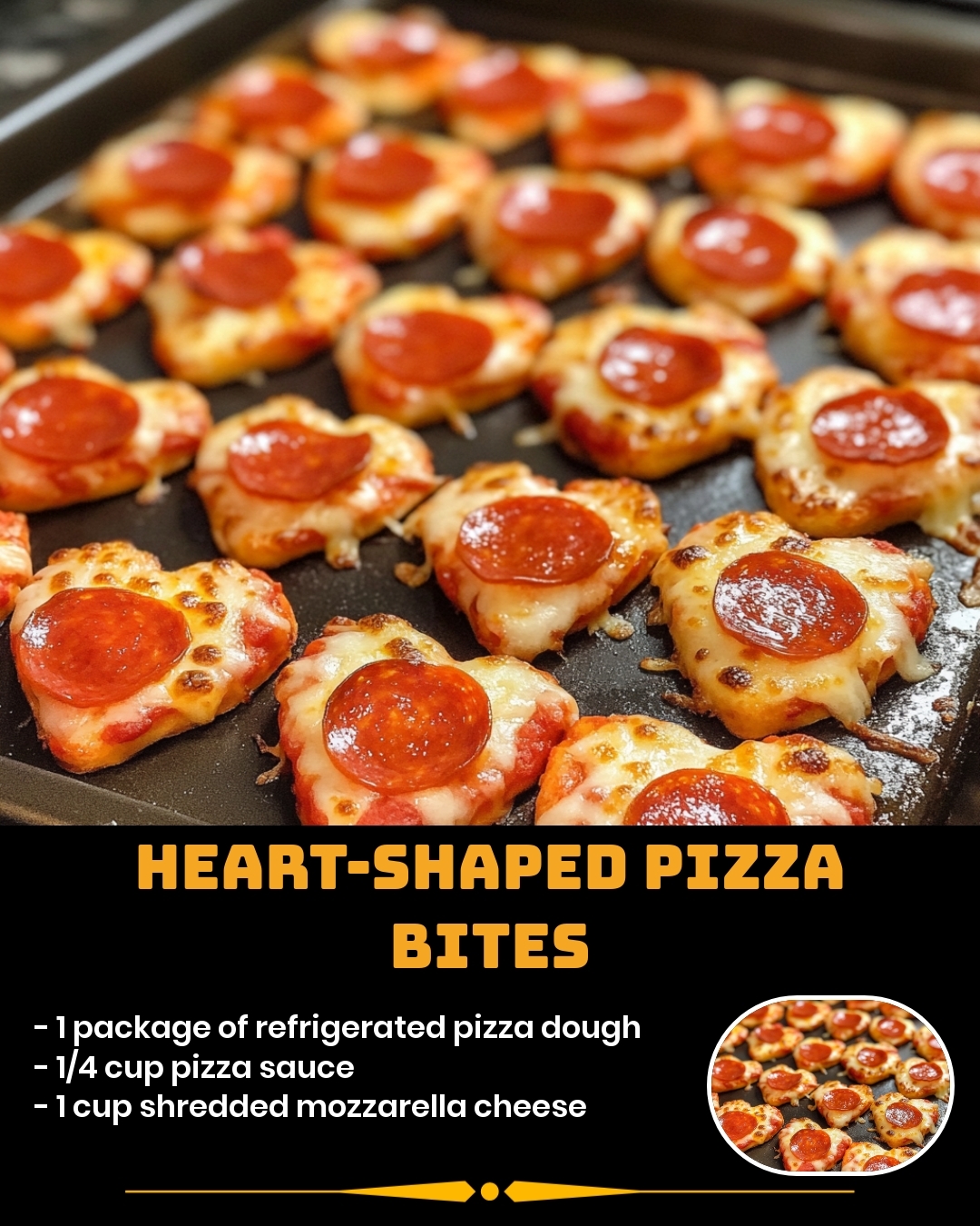 👉Heart-Shaped Pizza Bites – Recipes on a Budget