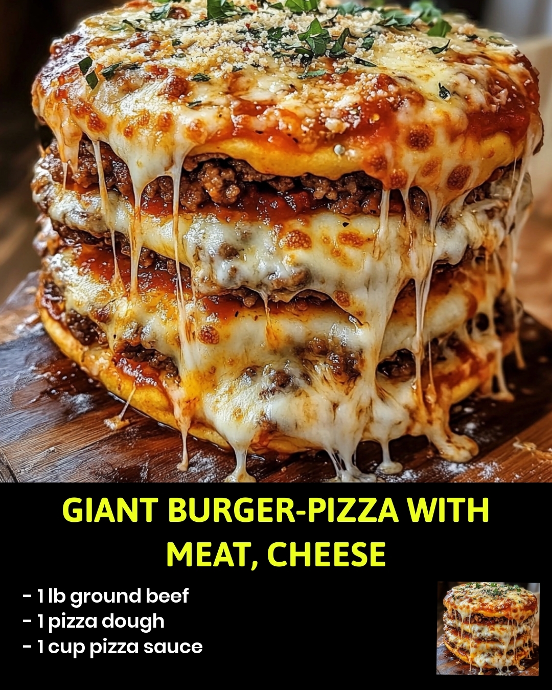 👉Giant BurgerPizza – Recipes on a Budget