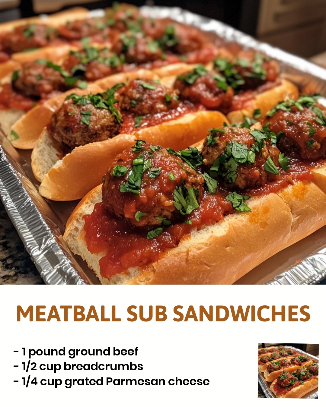👉Meatball Parmesan Subs – Recipes on a Budget