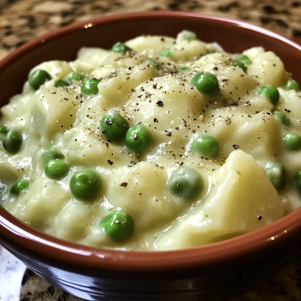 👉Creamed Peas and Potatoes – Recipes on a Budget